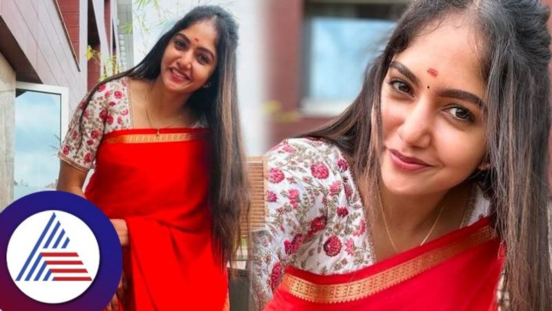 Geetha serial Bhavya gowda in red mysore silk saree ಗೀತಾ ಹಣೆಯಲ್ಲಿ ಕುಂಕುಮ ನೋಡ್ರಿ; ರಾಮಚಾರಿ ಸ್ಟೈಲ್ ...