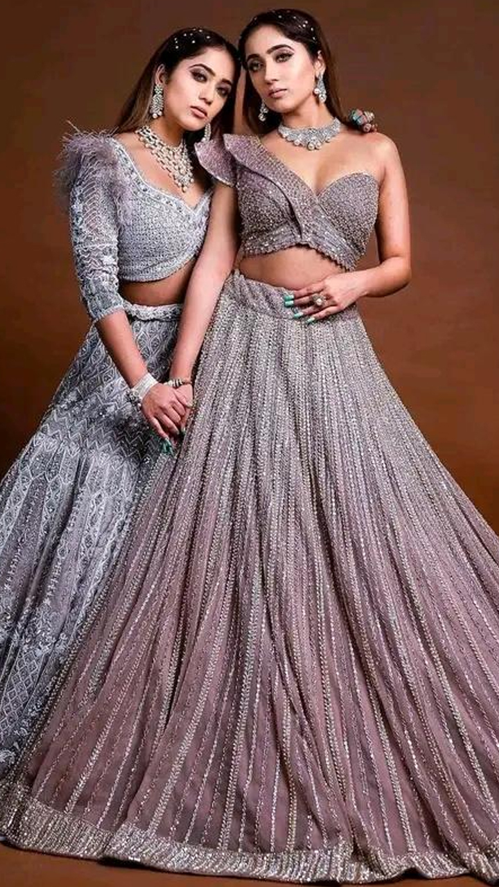 जुड़वां का होगा जलवा! जीजू की पार्टी में चुनें Chinki-Minki से 8 लहंगा ...