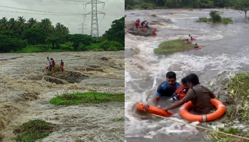 Kerala fire force rescued four people, including a elderly woman ...