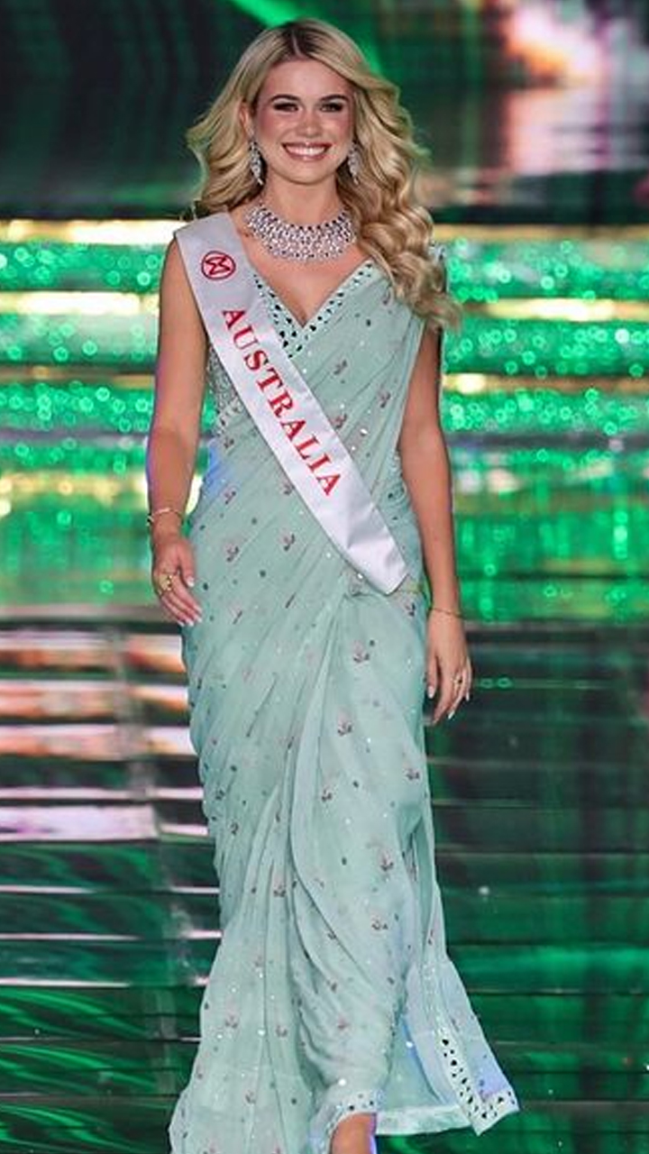 Miss World 2024 में विदेशी मॉडल का जलवा, भारतीय संस्कृति की दिखाई झलक ...