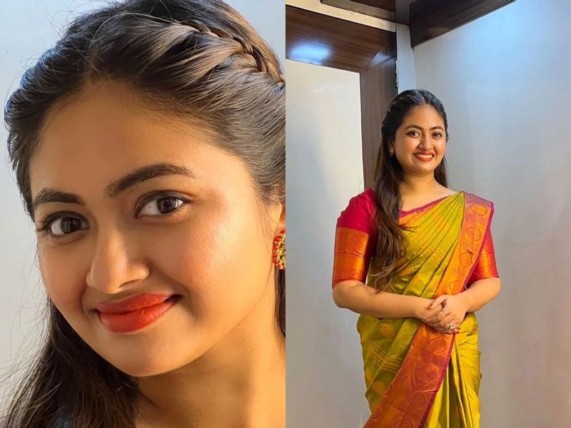 Shaalin Zoya Latest Pics | க்ரீன் கலர் புடவையில் ட்ரெடிஷனல் லுக் ...