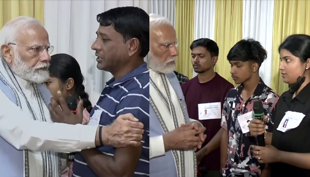 PM modi in wayanad visited relief camp in meppadi comforted Disaster ...