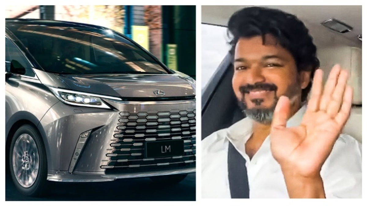 Thalapaty Vijay New Lexus LM Car: தளபதி விஜய் ஓட்டி சென்ற Lexus LM கார் ...