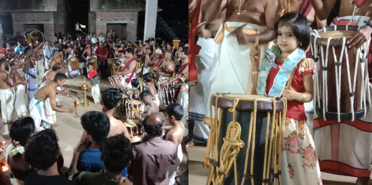 Four year old anamika renjith panchari melam arangettam goes viral : അമ്പോ, മിടുക്കി തന്നെ! ഒരു ...