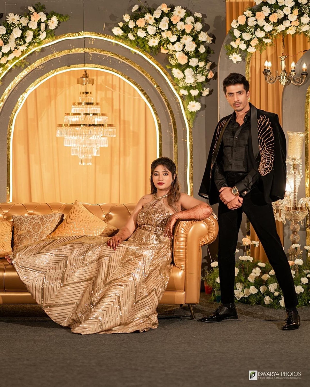 Shariq Reception Photos: தங்கம் போல் ஜொலித்த மரியாவை கரம்பிடித்து ...