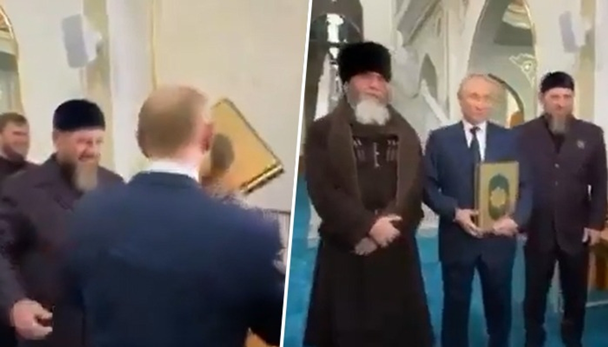 Russian President Putin kisses Quran at Chechnya mosque, viral video ...