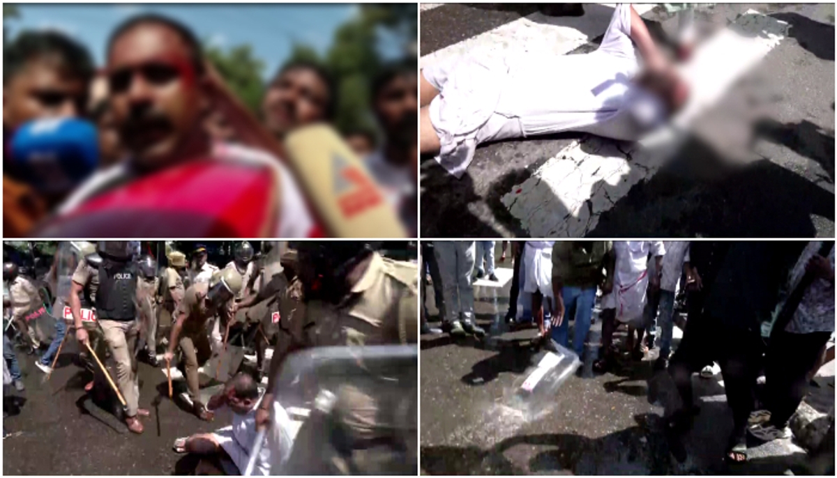 Clashes in Youth Congress marchഅബിൻ വർക്കിയെ വളഞ്ഞിട്ട് തല്ലി പൊലീസ് ...