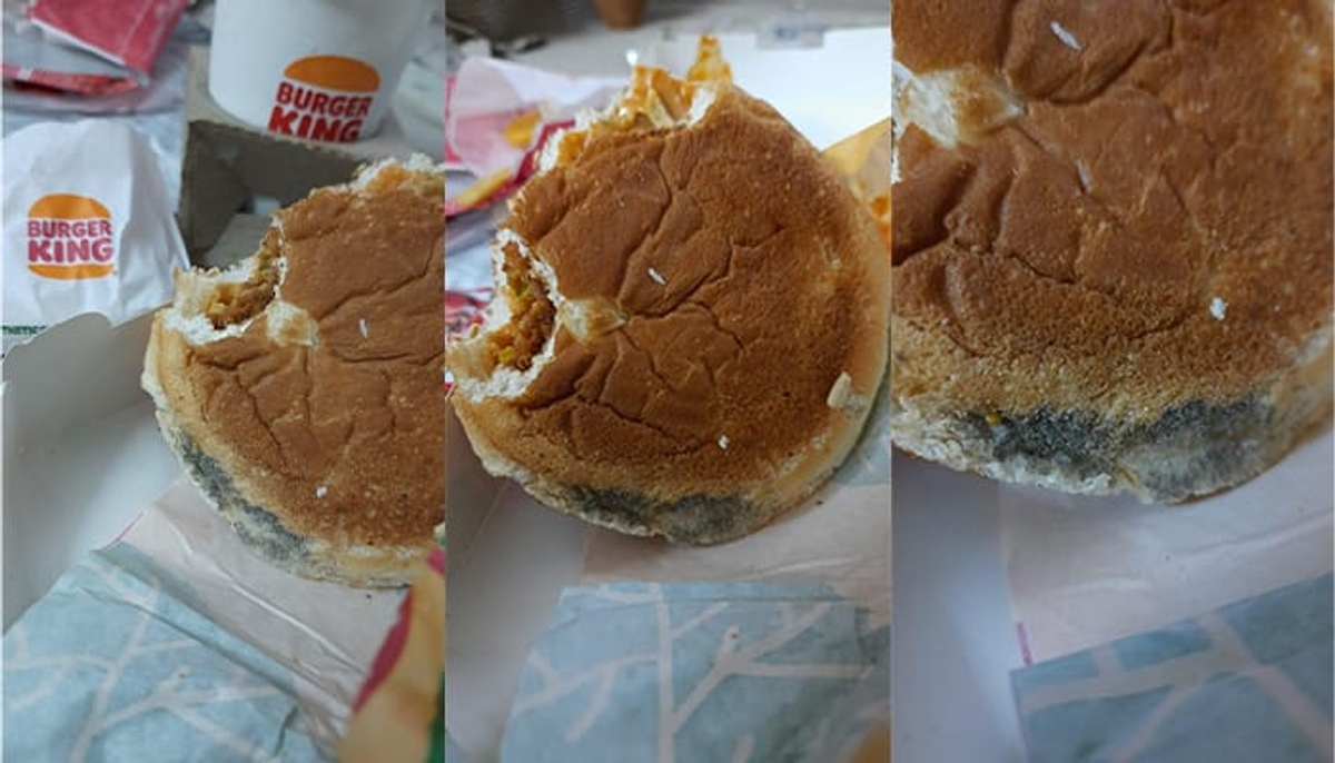 'A new flavour?': Man shares photo of mold in bun ordered from Burger ...