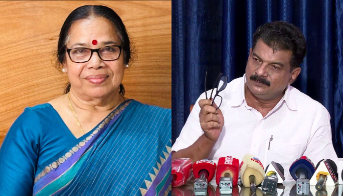 cpm leader pk sreemathi criticizes pv anvar mla 'Don't leave the party to the enemies to carve ...