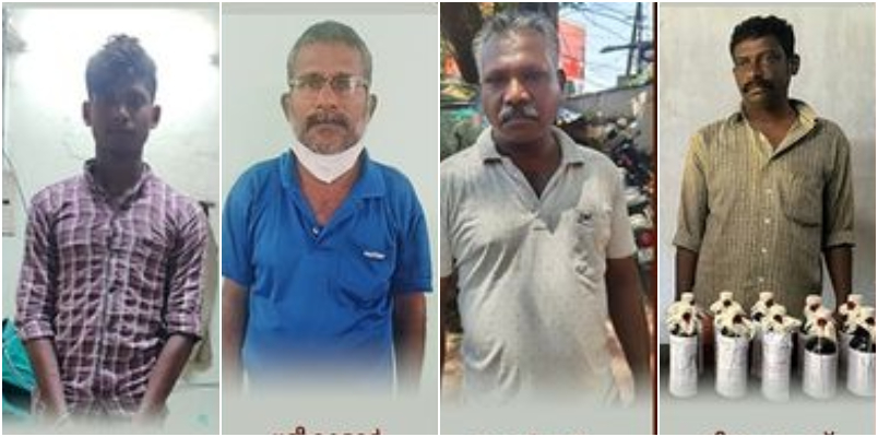 Four Held for Selling Liquor on Dry Day 90 litter liquor sezied by kerala excise department ...