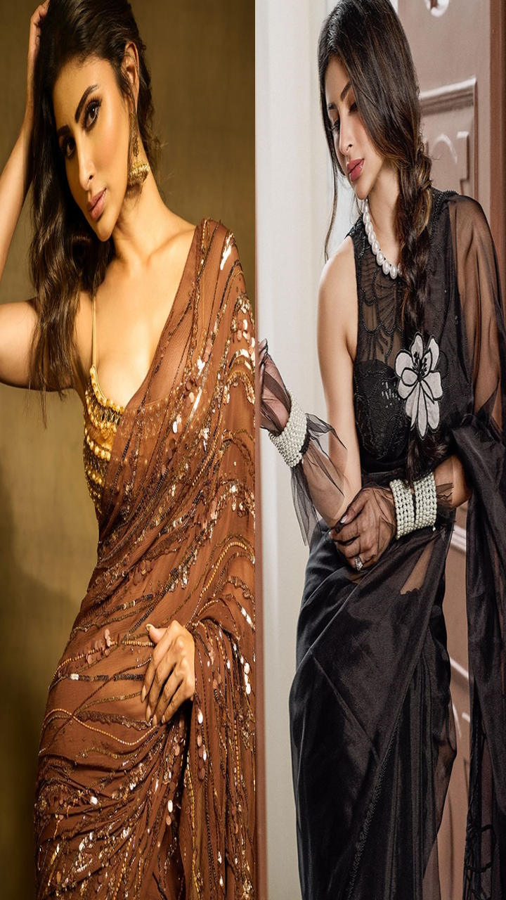 Mouni Roy's 8 transparent sarees: Ditch lehengas for glamorous Look ...