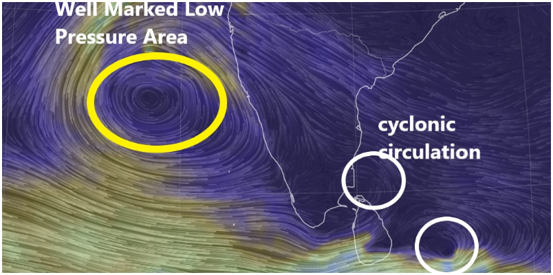 Well Marked Low Pressure Area Depression Cyclonic circulation Kerala Very Heavy Rainfall chance ...