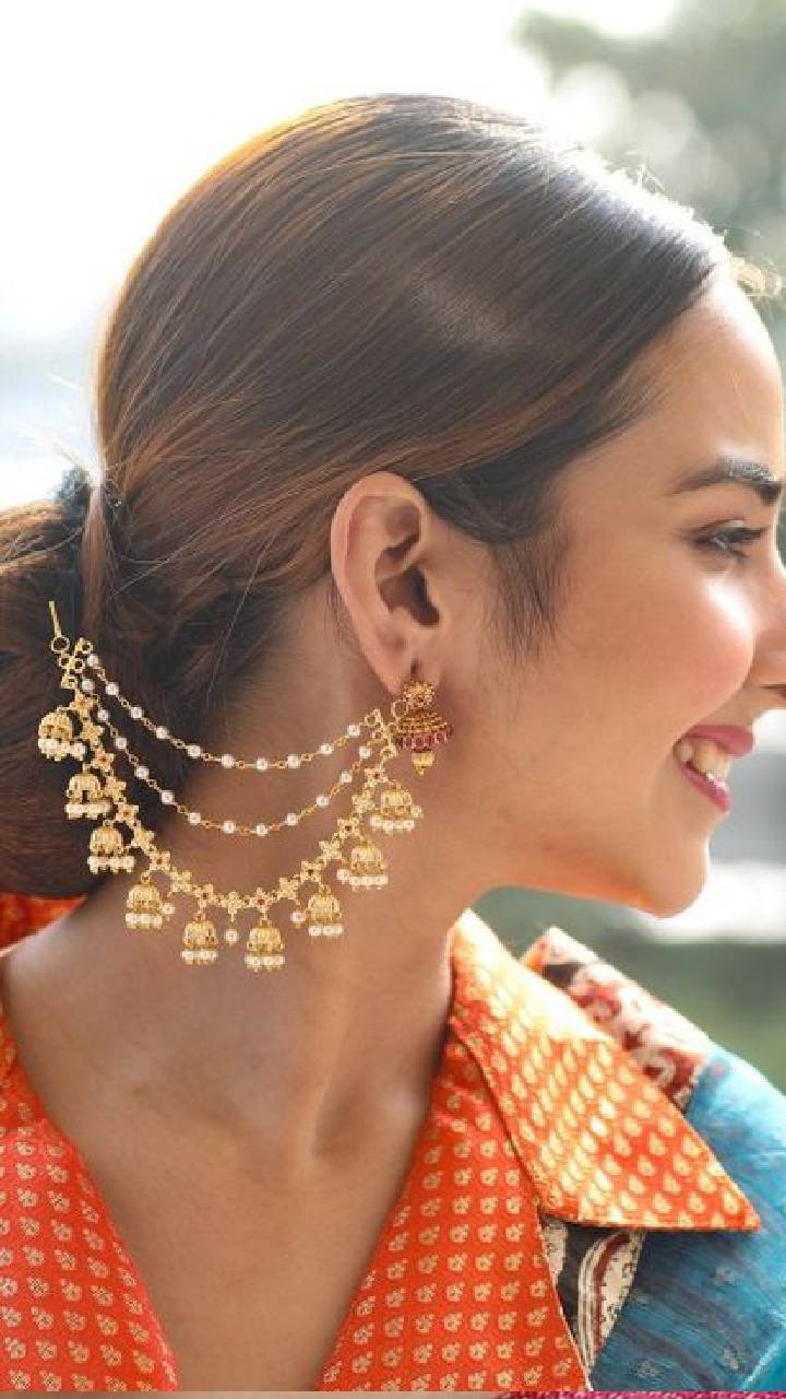 ₹100 च्या झुमक्यांची किंमत वाढणार!, स्वस्तात खरेदी करा 7 Ear chain ...