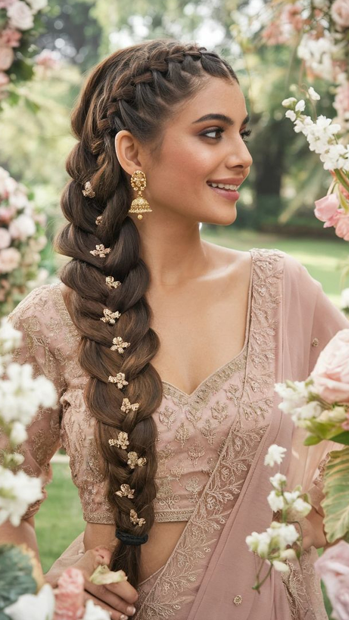 लहंगा पर बनाएं 5 Fishtail Hairstyle, बाल भी बढ़ेंगे और झड़ेंगे भी नहीं ...