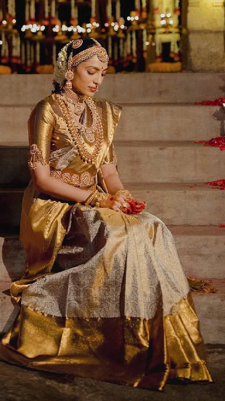 5 तोला रानी हार भी लगेगा फीका! जब शादी में चुनेंगी Gold Pattu Saree ...