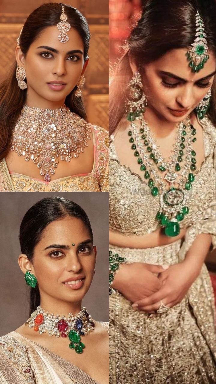 Isha Ambani का राजसी अंदाज ! 2024 में करोड़ों के हार पहन दिखाएं ठाठ - isha ambani jewelry ...