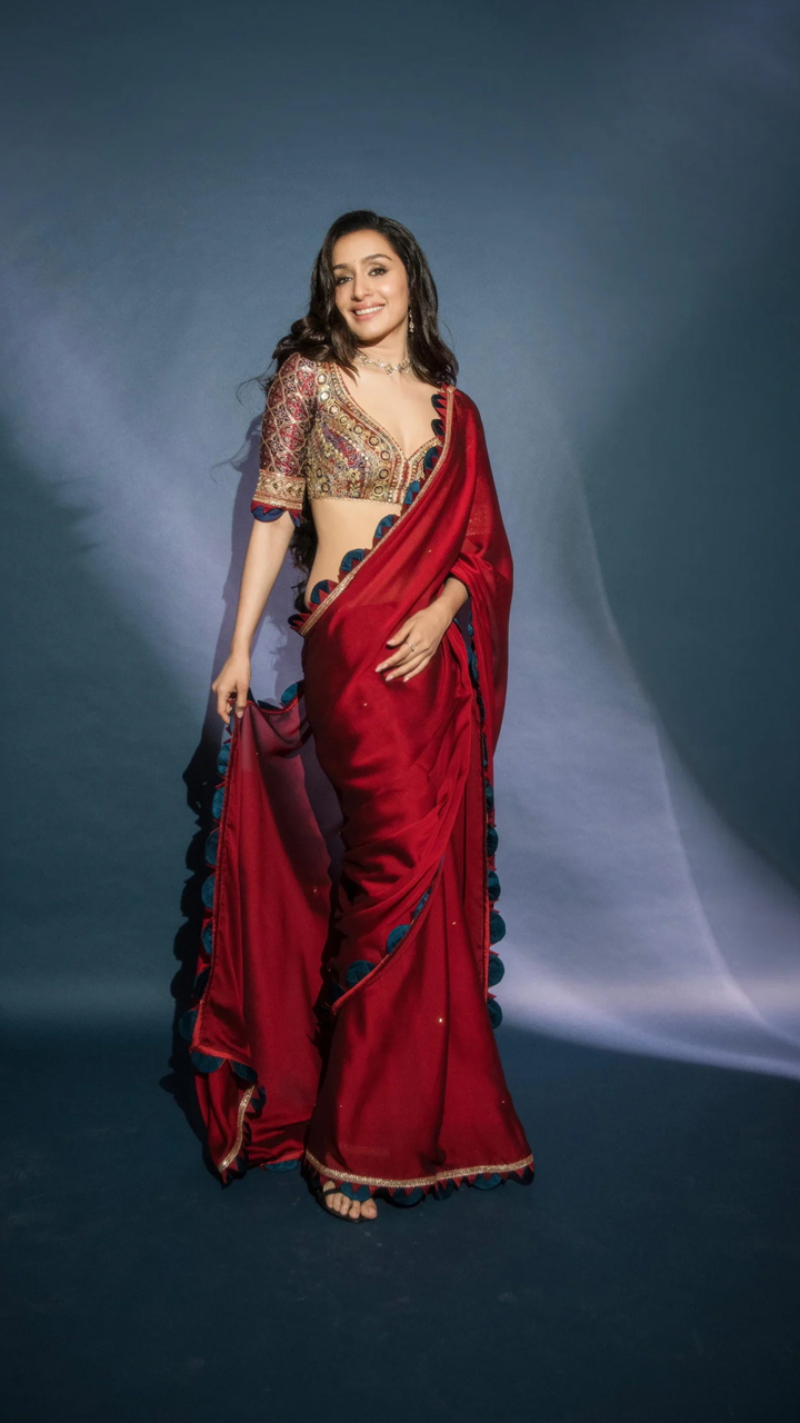 (PHOTOS) Shraddha Kapoor inspired RED saree designs for Roka ceremony ...
