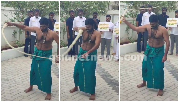 6 തവണ സ്വന്തം ശരീരത്തിൽ ചാട്ടവാറടിച്ച് അണ്ണാമലൈ, 48 ദിവസത്തെ വ്രതം ...