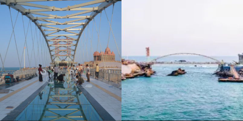 इस शहर में समुद्र पर बना भारत का पहला ग्लास ब्रिज - indias first glass ...