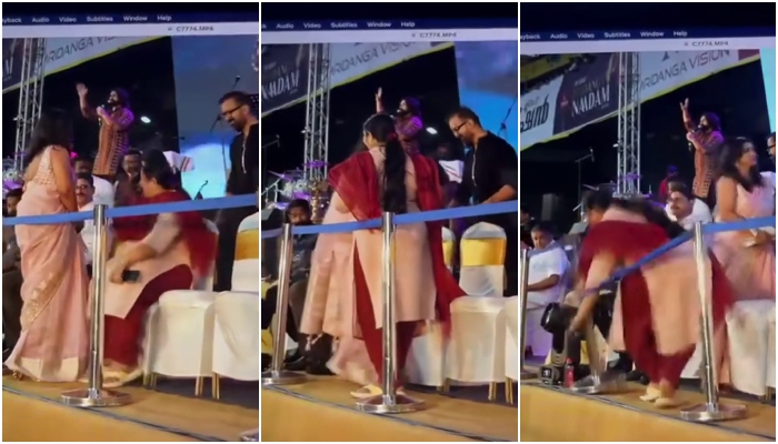 Footage of MLA Uma Thomas' fall from stadium gallery during dance event ...
