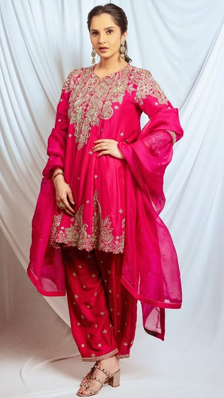 Photos: Sania Mirza's Inspired Pakistani Salwar Suit for Lohri 2025 ...