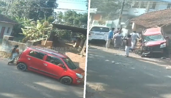 Caught on camera: Innova collides with parked Wagon R in Kerala's ...