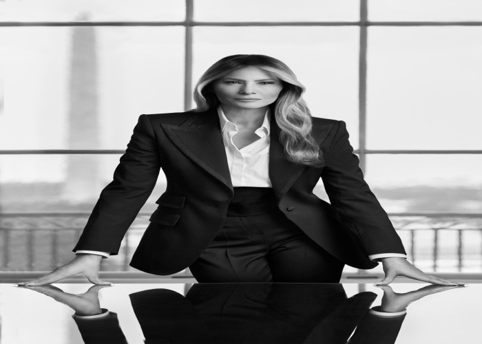 US first lady Melania Trump's official portrait released by White House ...