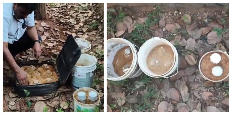 14 സ്റ്റീൽ ബോംബുകൾ, 2 പൈപ്പ് ബോംബുകൾ, വടിവാള്‍: ചെക്യോട് കലുങ്കിനടിയി ...