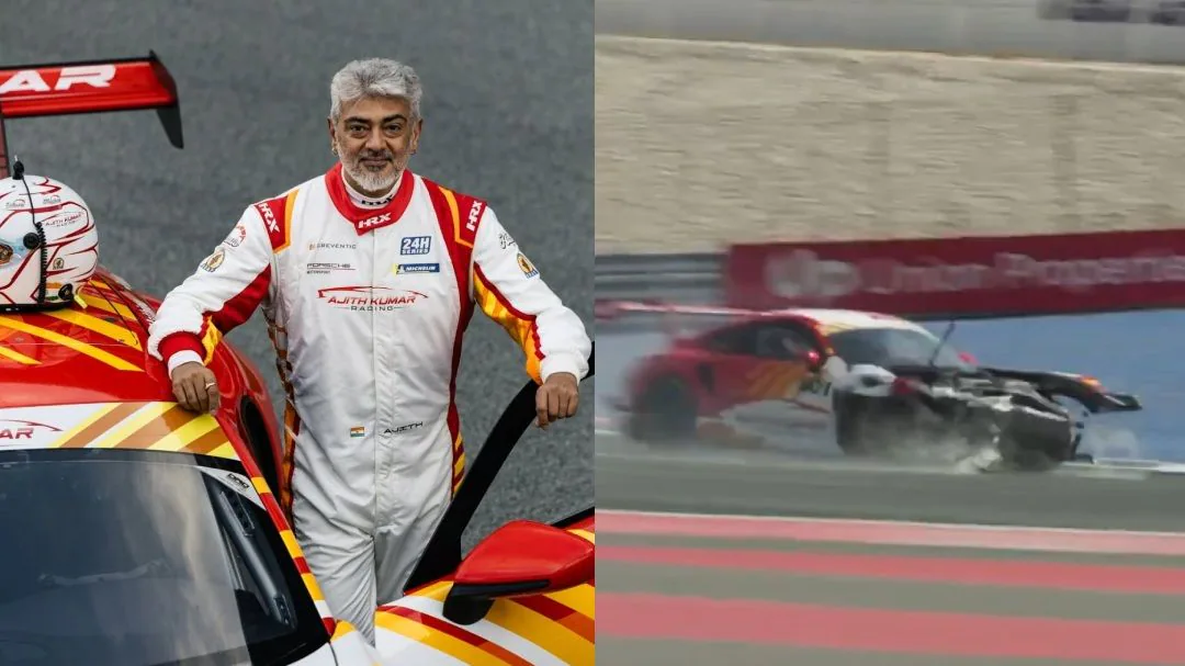 Ajith Kumar survives brutal racing crash : കാറോട്ടത്തിനിടെ അജിത്ത് ...