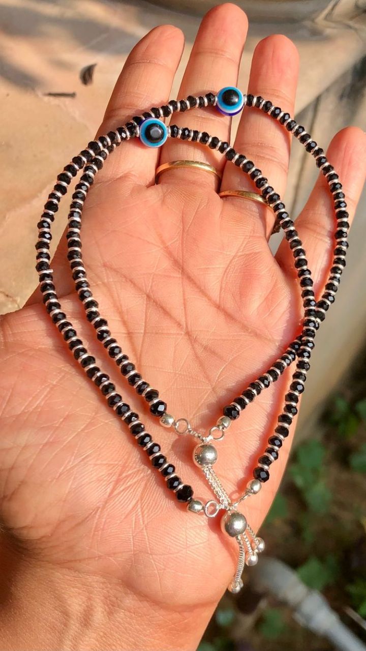 Black Beads Silver Nazariya Payal| फैशन के साथ बुरी नजर से भी बचाव ...