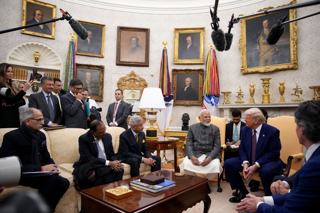 Donald Trump's mugshot displayed in Oval Office, spotted during PM Modi ...