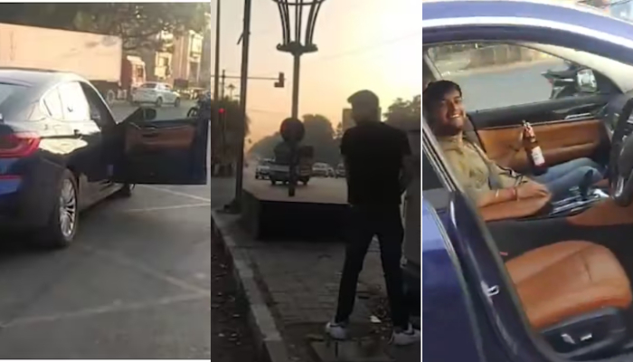 Traffic Signal BMW Car ನಿಲ್ಲಿಸಿ ಮೂತ್ರ ವಿಸರ್ಜಿಸಿದ ಯುವಕ; ವಿಡಿಯೋ ವೈರಲ್ ಬೆನ್ನಲ್ಲೇ ಅರೆಸ್ಟ್! | Viral ...