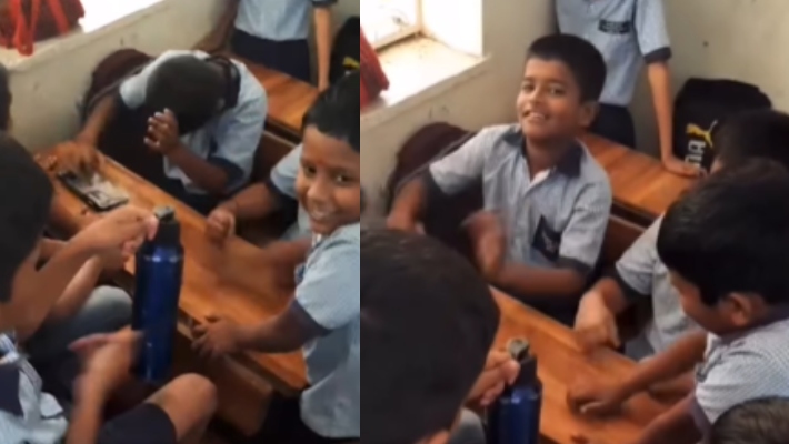 Pune School Students Viral Video: पुणे के स्कूल के बच्चों का कमाल, बेंच-बोतल, जियोमेट्री बॉक्स ...