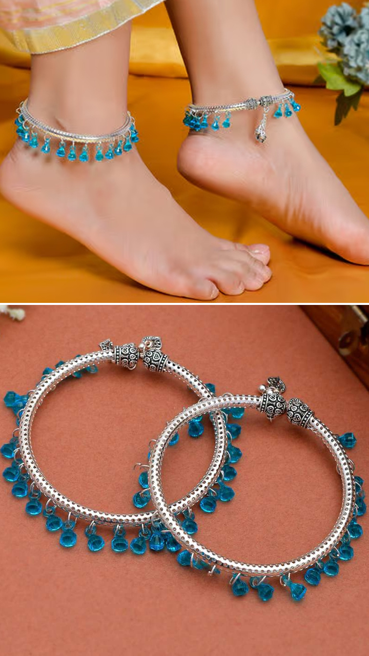 एंकलेट का मॉडर्न ट्रेंड! पिया से कहकर बनवाएं Kada Payal Design - kada ...