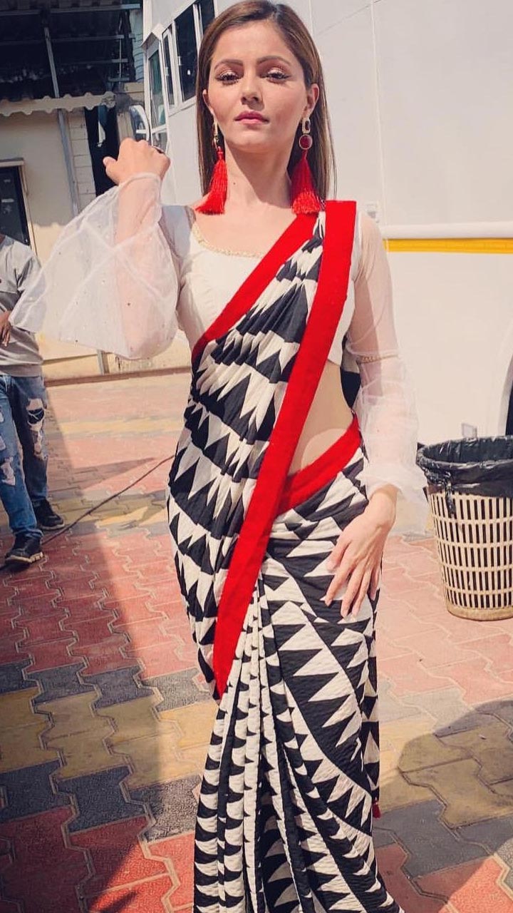 Look Like a Beauty Queen in a Simple Saree: Copy Rubina Dilaik's Style ...