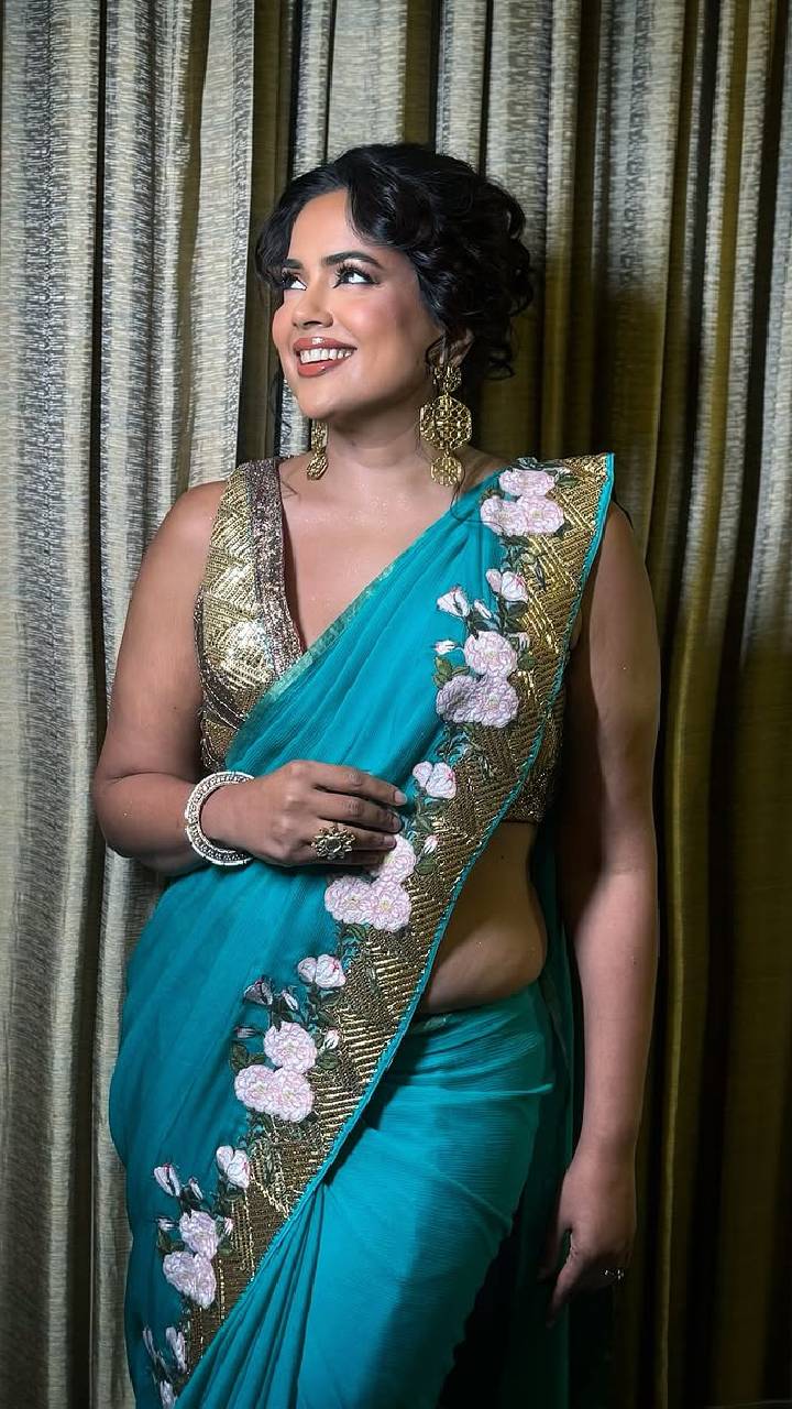 Look Elegant! Sameera Reddy Saree Styles for Plus-Size Women- Asianet ...