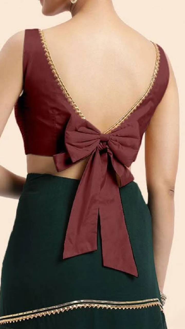एकत्र मिळवा खुलेपणा & फॅन्सी लुक, ब्लाऊजसाठी निवडा Back Bow डिझाइन ...