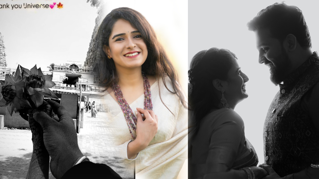 Supritha Sathyanarayan and Chandan Shetty's Engagement Photos Go Viral ...