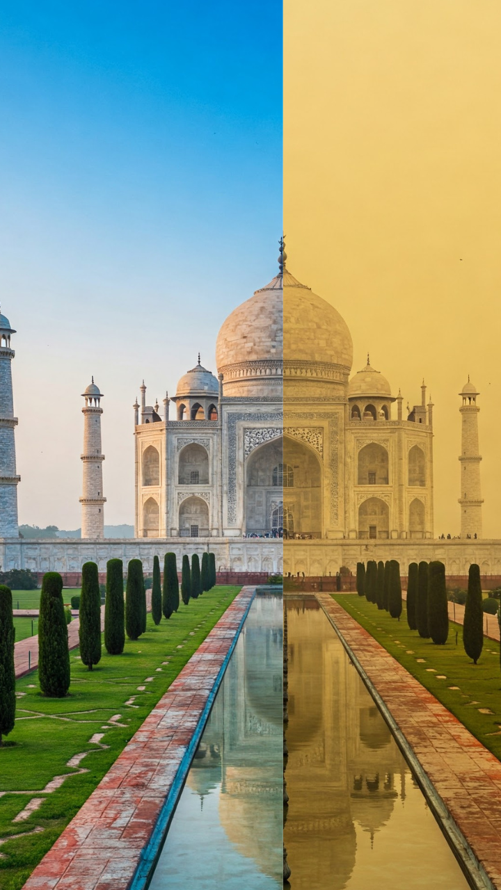 Taj Mahal color change ಮುಂದಿನ ಪೀಳಿಗೆಯು ನಿಜವಾದ ತಾಜ್ ಮಹಲ್ ನೋಡಲು ಸಾಧ್ಯವೇ ...