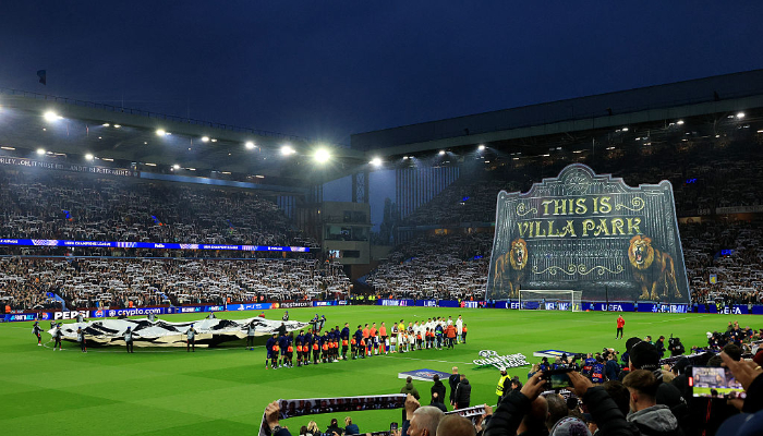 Aston Villa's UCL night starts with Europa anthem blunder as players struggle to hold back ...