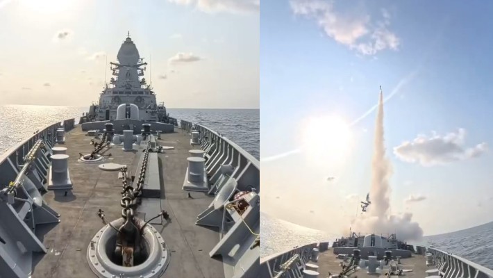 इंडियन नेवी ने दिखाया दम, INS Surat ने टेस्ट किया ये मिसाइल, जानें क्यों है खास, Video - indian ...