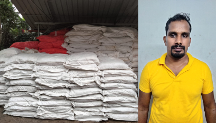Rs 50 lakhs worth 384436 packets Hans seized | Flour Sacks On The Top ...