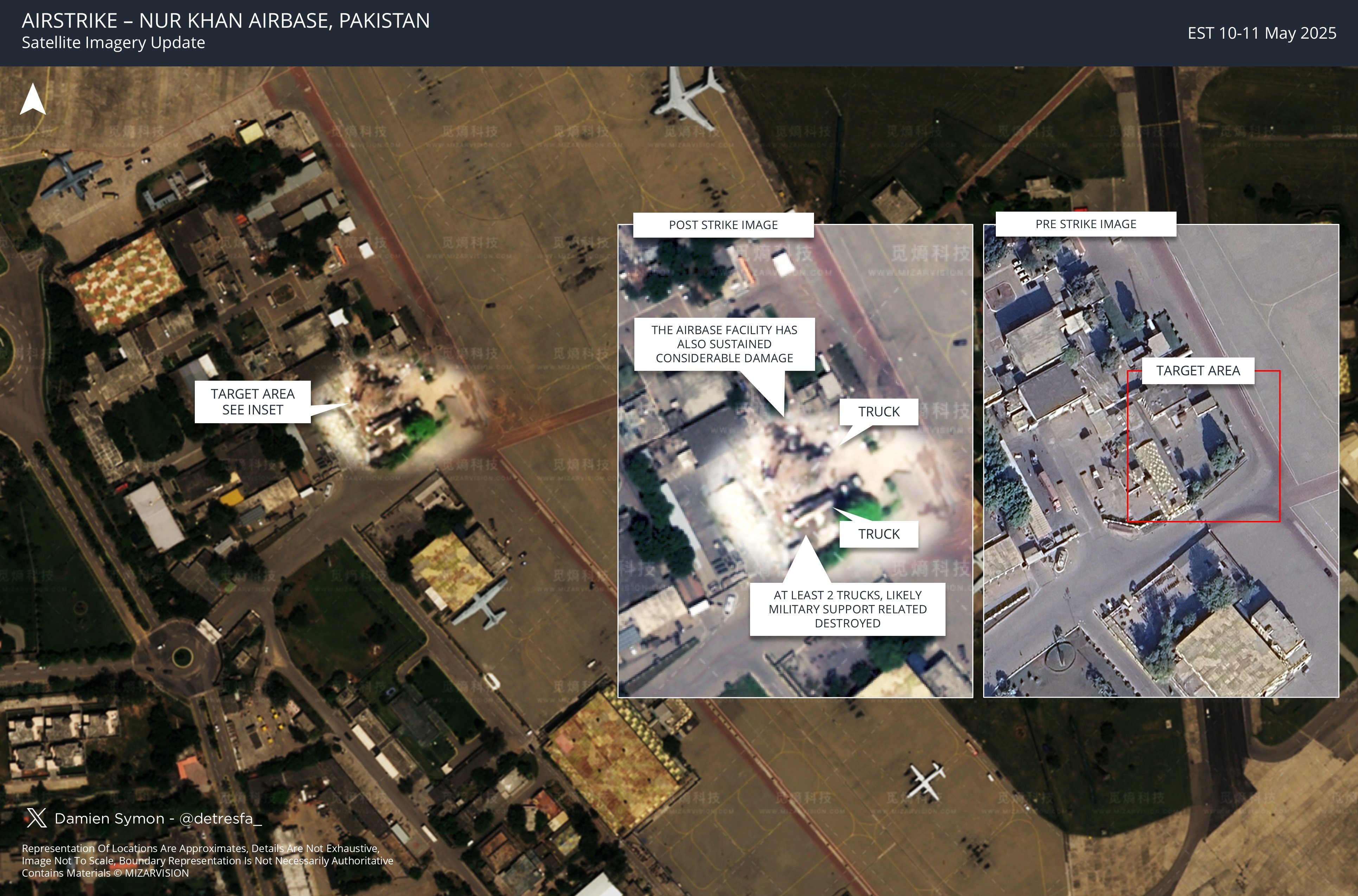 Pakistan's key air bases in ruins: Satellite imagery reveal Operation ...