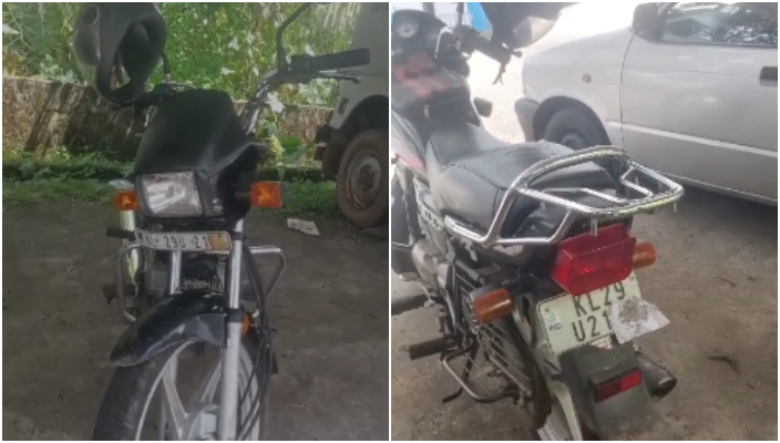 JCB Operator covered bike number plate with grease, perpetual violation ...