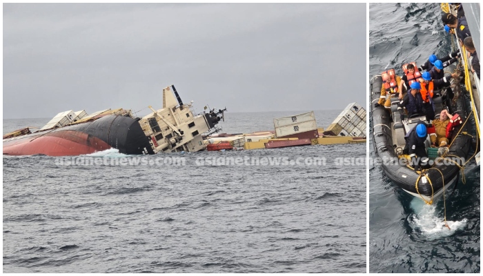 msc elsa 3 container ship drowned Completely near kochi coast ...