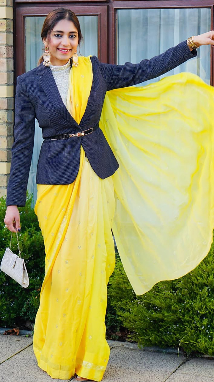 7 Blazer Saree Styles for Office Wear | Asianet Newsable