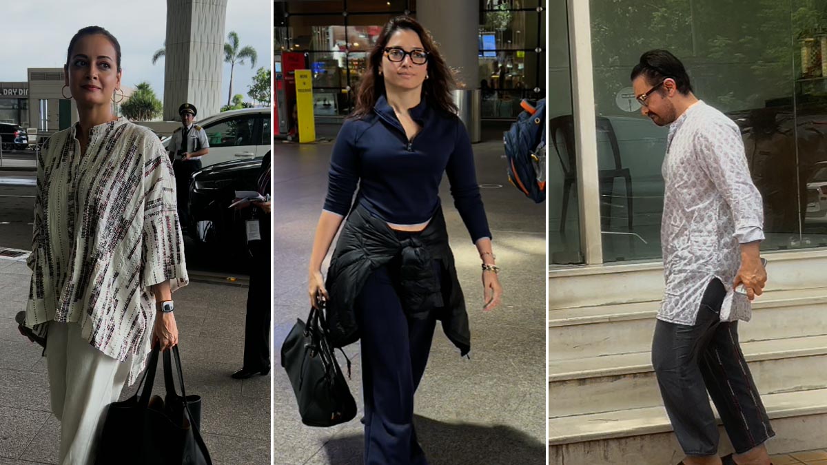 Celebs Spotted: बिना मेकअप दिखीं दीया मिर्जा-तमन्ना, बेहाल नजर आए आमिर ...