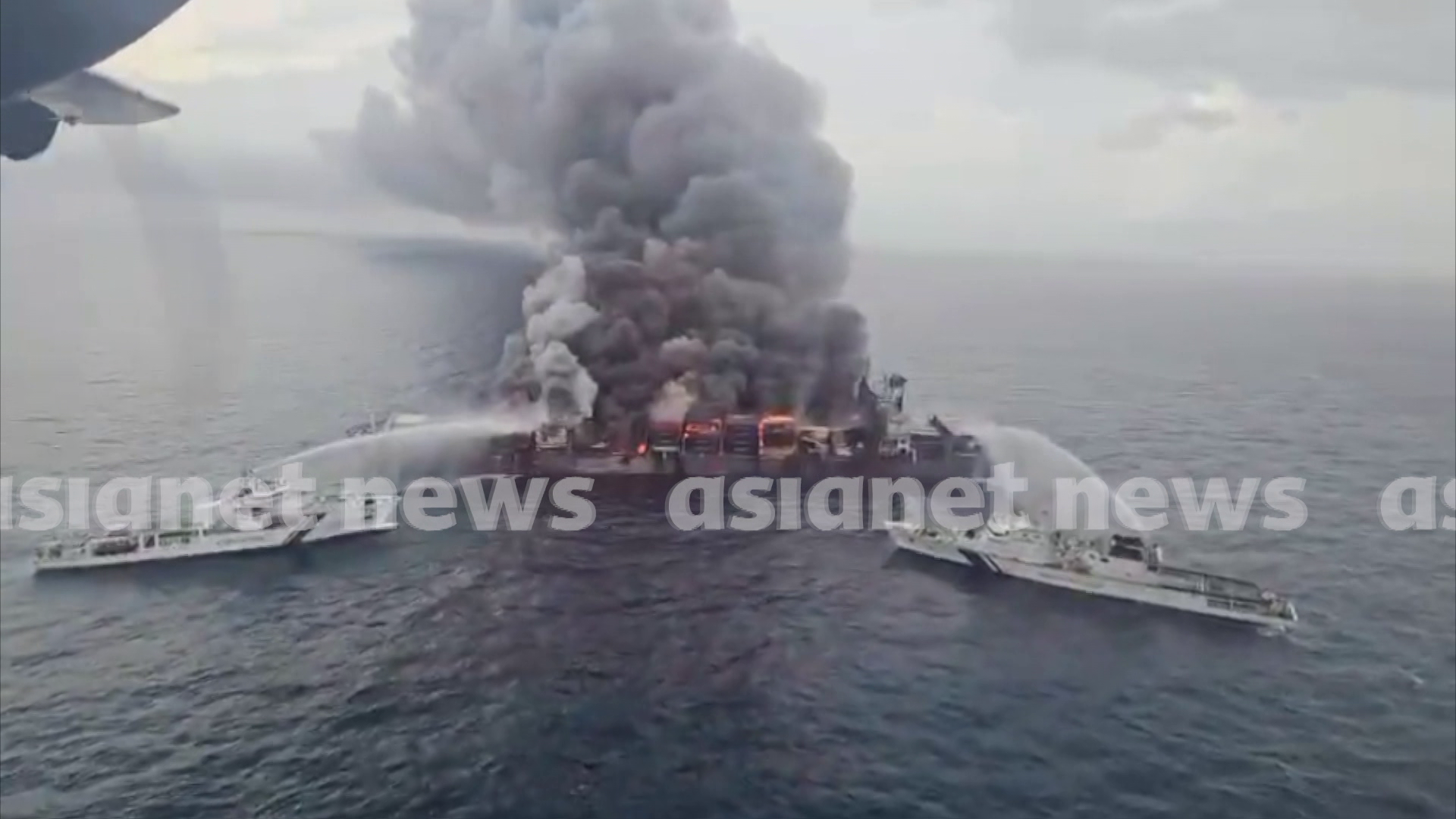 Rain offers relief as firefighting continues to contain blaze on cargo ship off Kerala coast ...