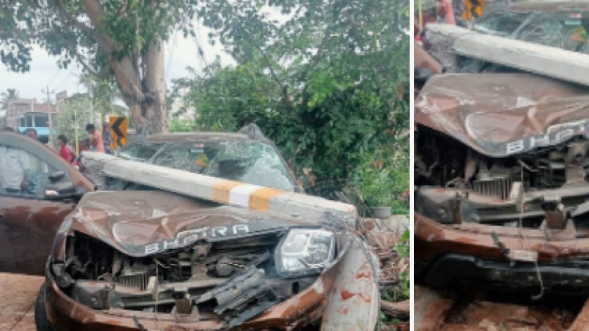 Maddur accident: Car hits electric pole, crashes into house; 2 injured ...