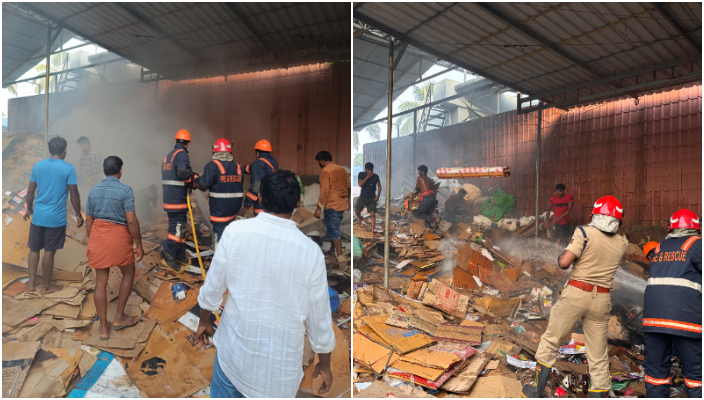 fire at scrap shop 12 ലോഡ് സാധനങ്ങൾ, കിള്ളിപ്പാലത്ത് ആക്രിക്കടയ്ക്ക് ...